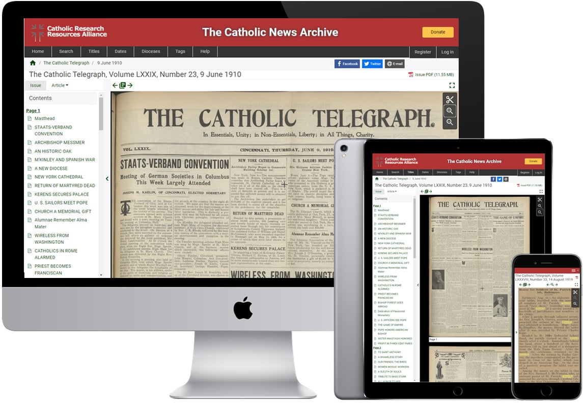 Catholic News Archive Recognised by ACRL Choice Reviews